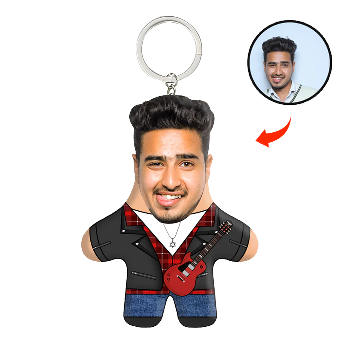 Shahrukh Mini Me Keychain | Personalized Bollywood Gift – THUNDER BUDDY®